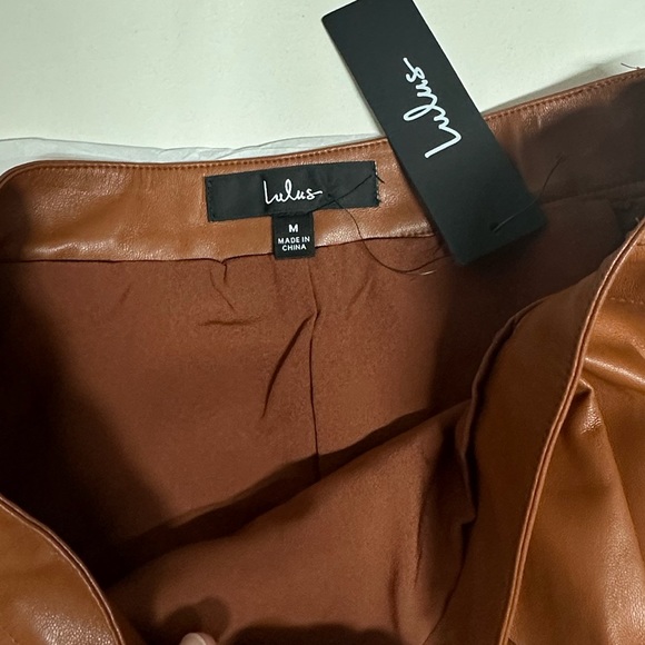 Lulus | Skirts | Nwt Lulus Most Fab Brown Clay Vegan Leather Buttonfront Mini Skirt | Poshmark